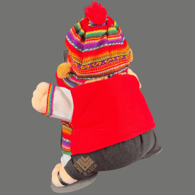 Cuy Peluche Andino – con Chullo y Poncho Tradicional (edición roja ...